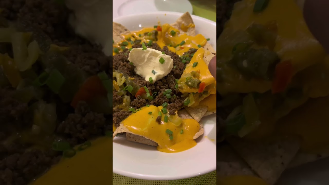 Old school nachos with ground beef #nachos - Dining and Cooking