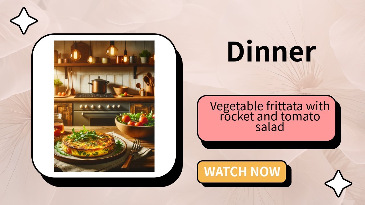Dinner recipe for: Vegetable frittata with rocket and tomato salad ...