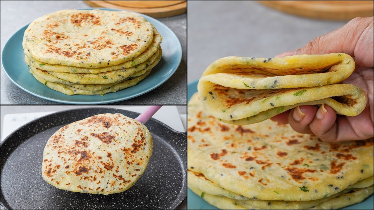 Aloo Butter Naan Recipe | Naan Bread With Potato | Delicious Nashta ...