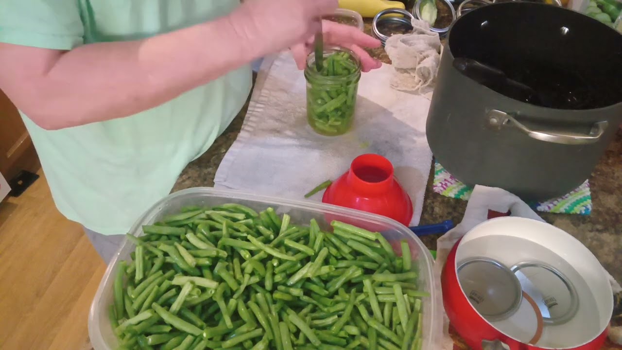 Canning Green Beans and fixing Dinner - Dining and Cooking