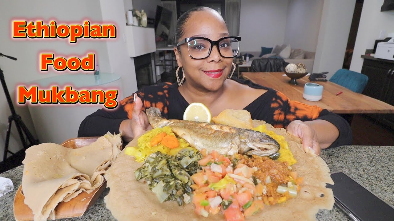 ETHIOPIAN FOOD MUKBANG! - Dining and Cooking