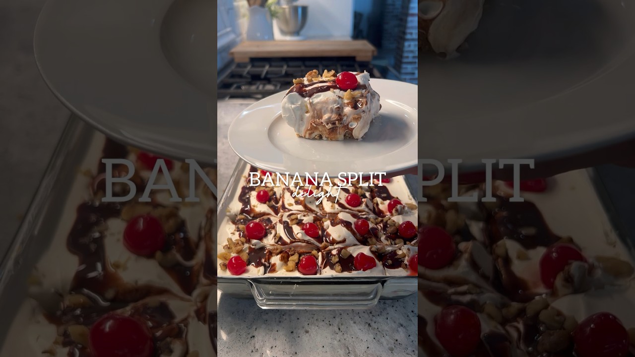 Banana Split Delight! #yummy #reels #easyrecipe - Dining and Cooking