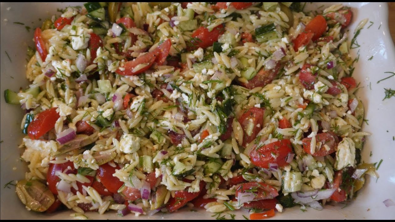 Greek Inspired Orzo Salad - Dining and Cooking