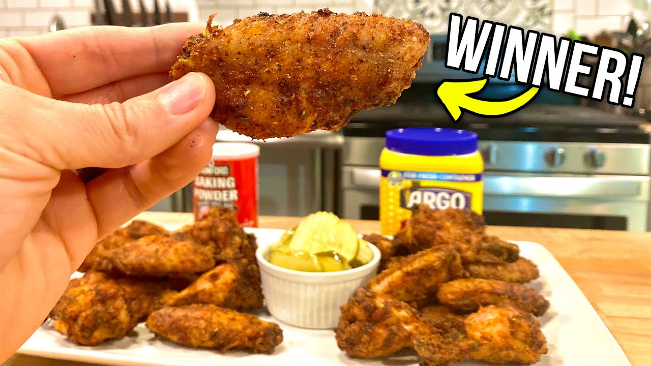 SUPER Crispy Wings With One SECRET Ingredient! | Crispy Chicken Wing ...