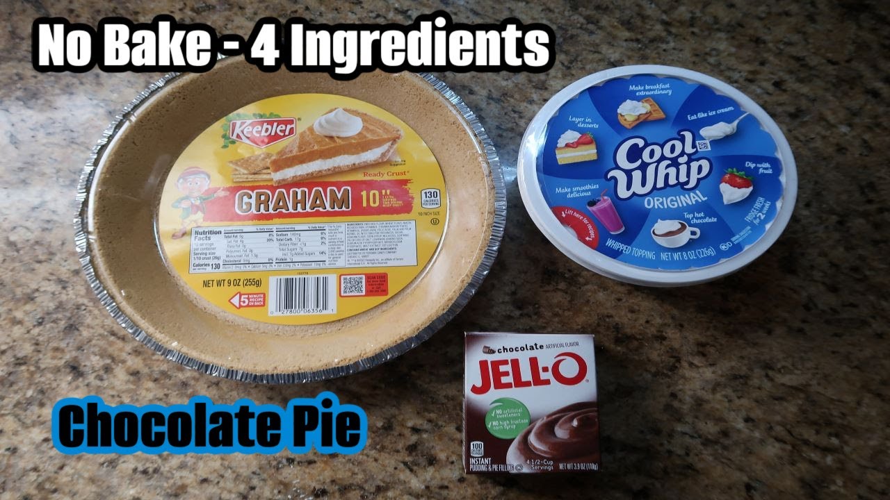 THE EASIEST CHOCOLATE PIE RECIPE 4 INGREDIENT RECIPE - Dining and Cooking