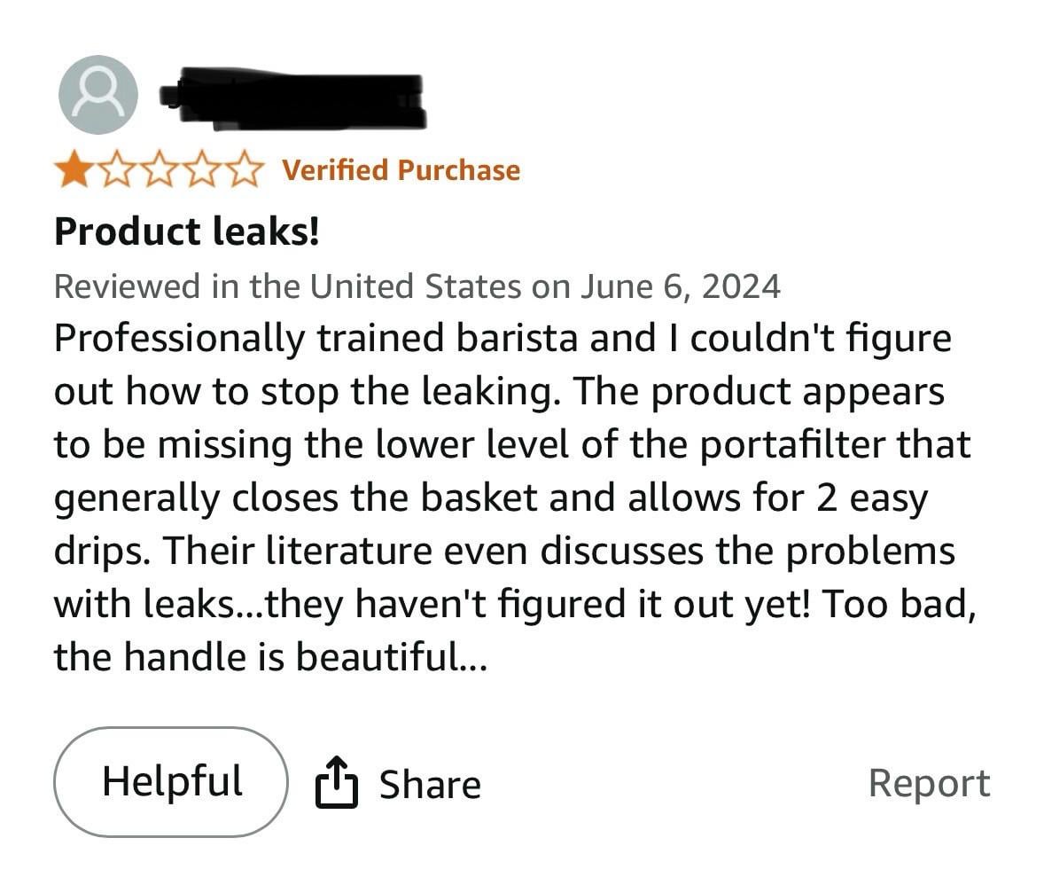 “Professionally trained barista” confused by missing bottom to ...