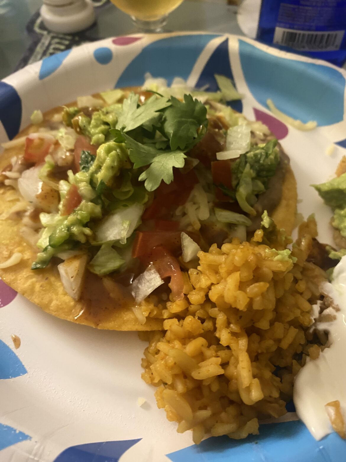 Homemade tostadas, pico de Gallo and rice - Dining and Cooking