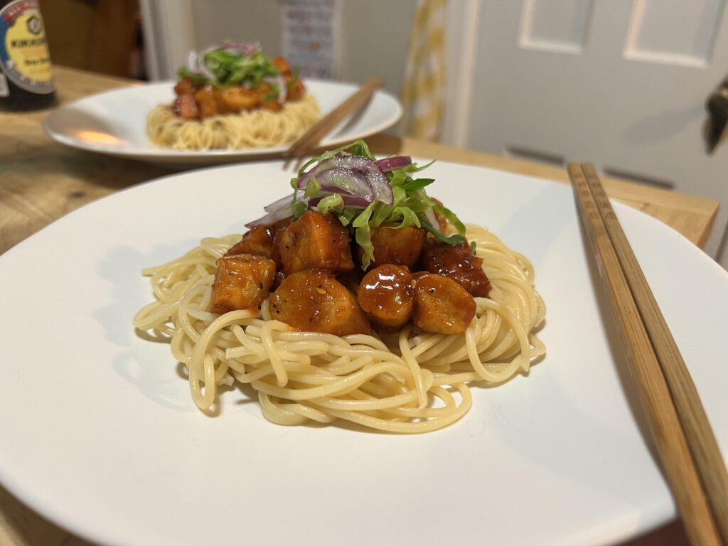 Sweet Chili Gnocchi and noodles - Dining and Cooking