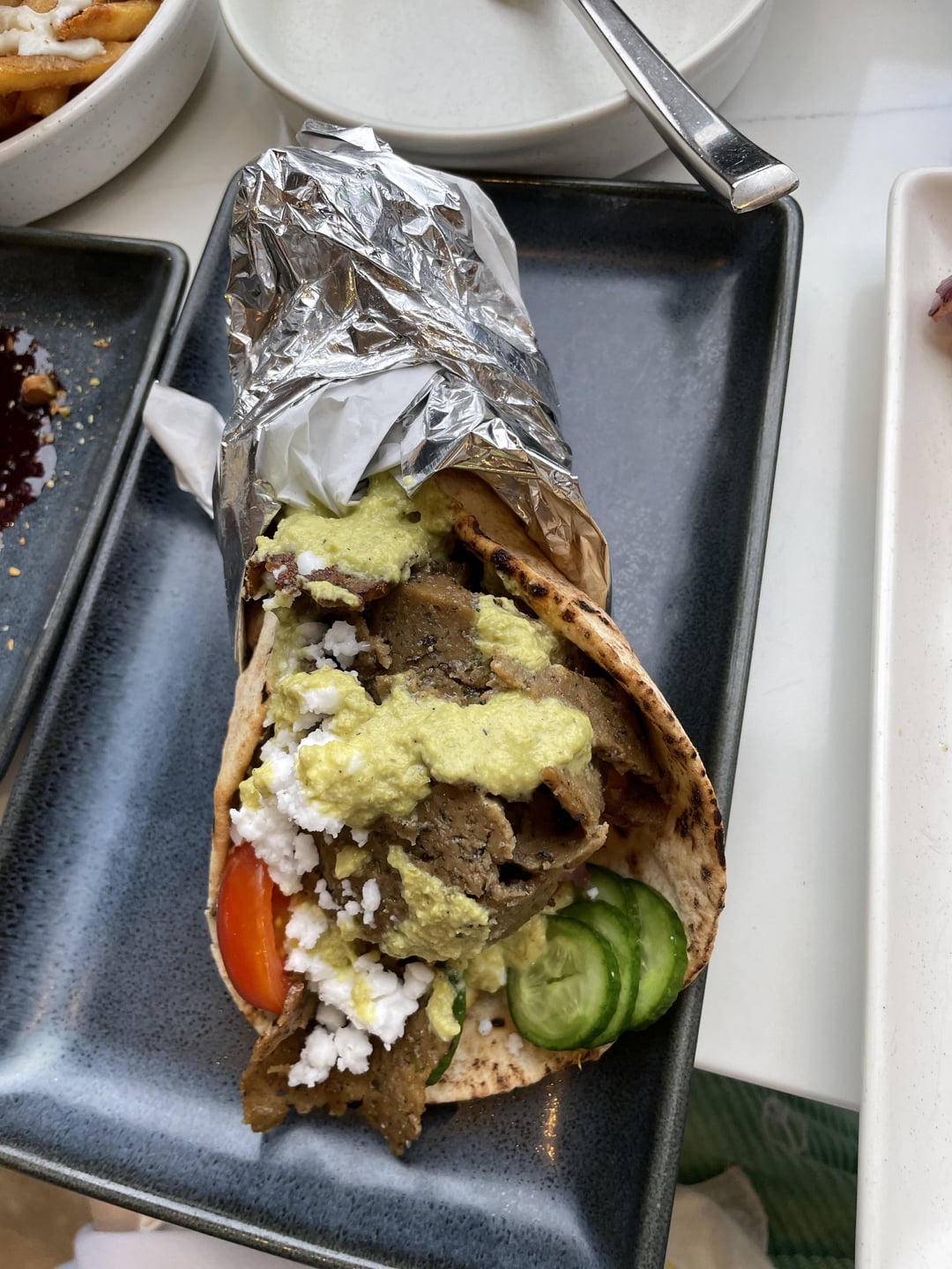 New Plant-based gyro courtesy of Kala Modern Greek - Dining and Cooking