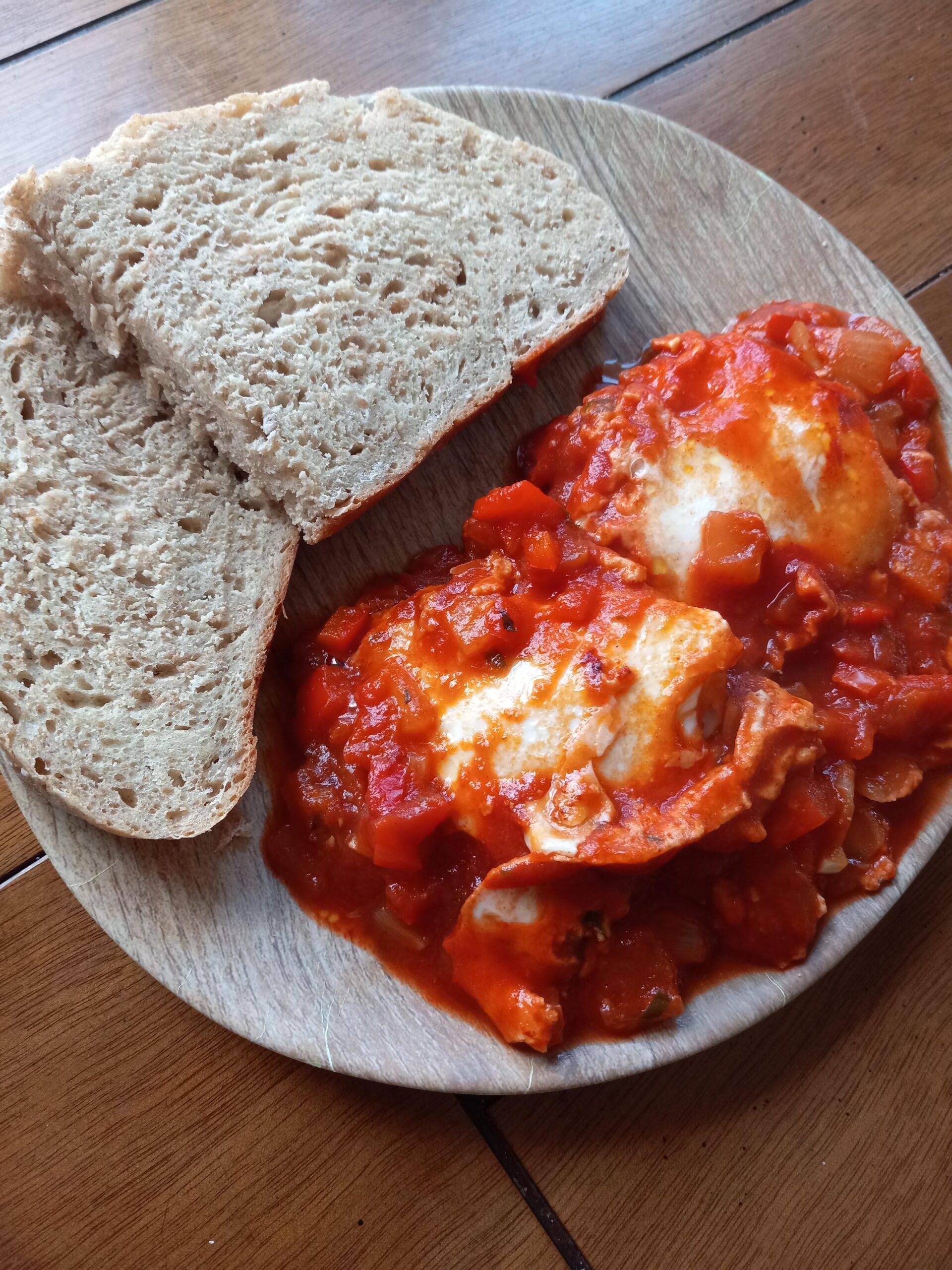 Shakshuka with Homemade Bread - Dining and Cooking