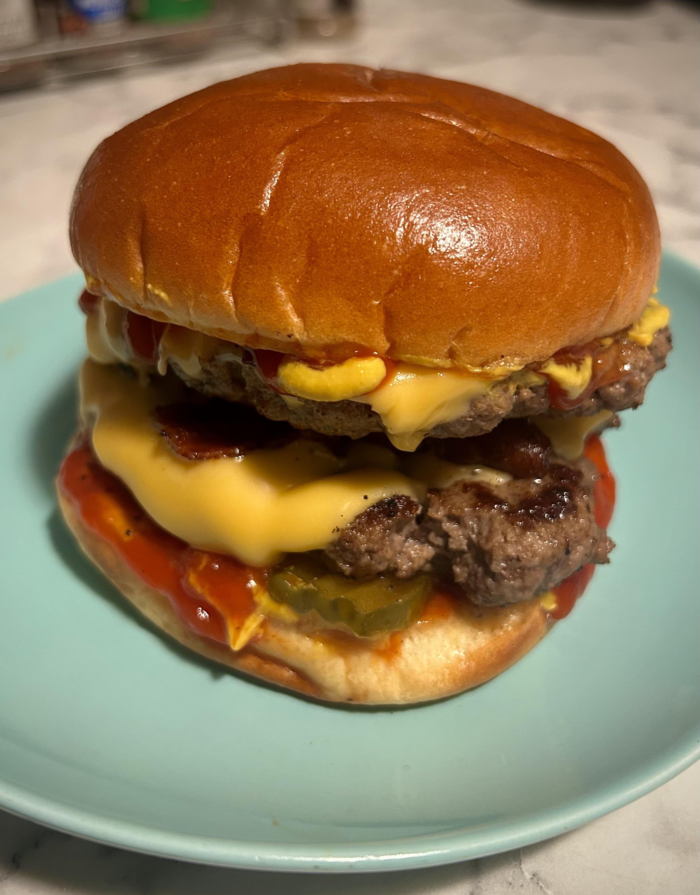 Back at it with a Bacon Double QP with Cheese - Dining and Cooking