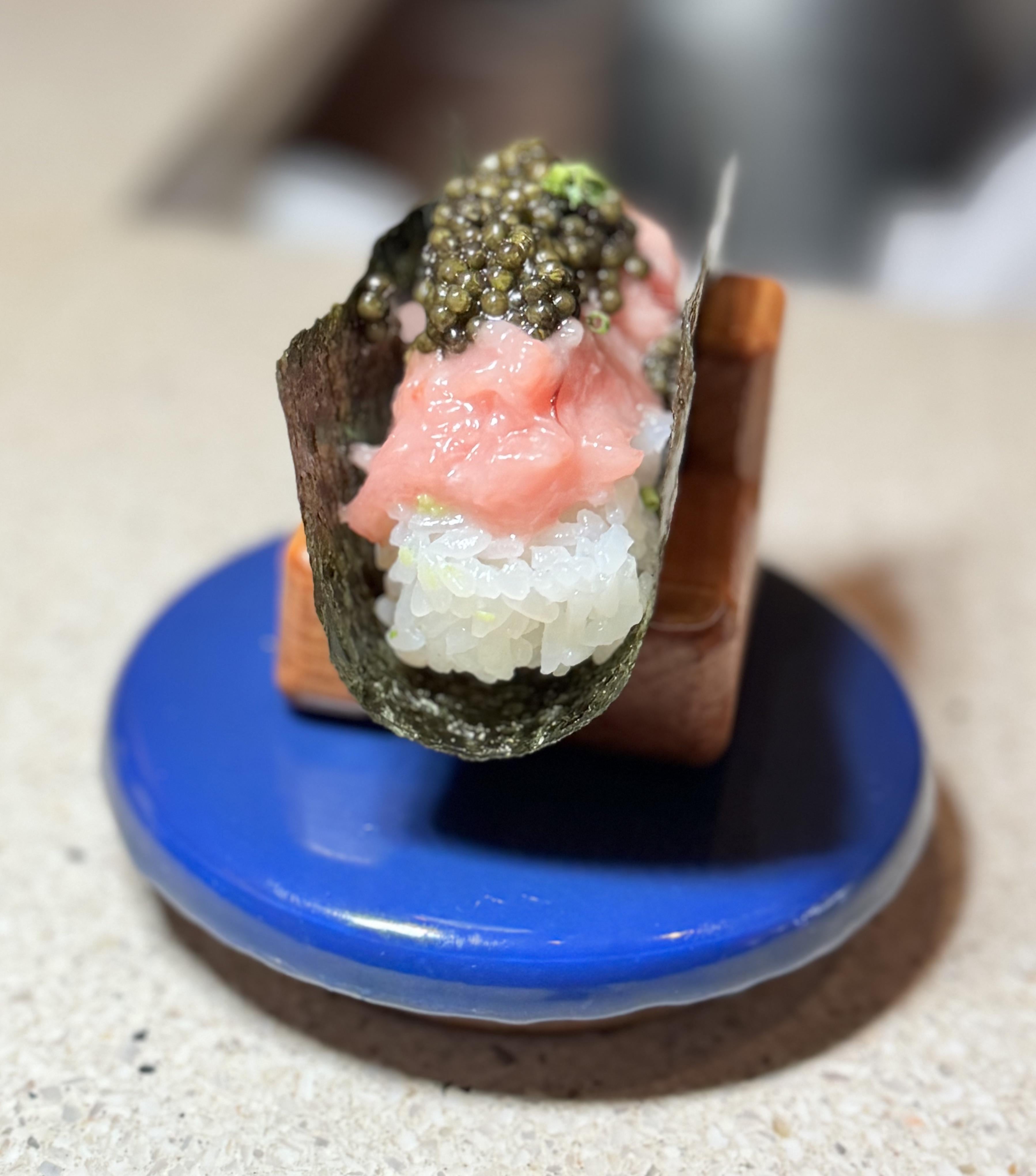Toro and Caviar Temaki roll - Dining and Cooking