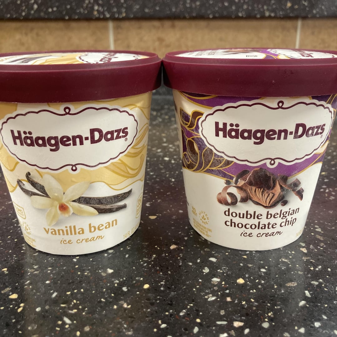 Haagen Dazs Vanilla Bean And Double Belgian Chocolate Chip Dining And
