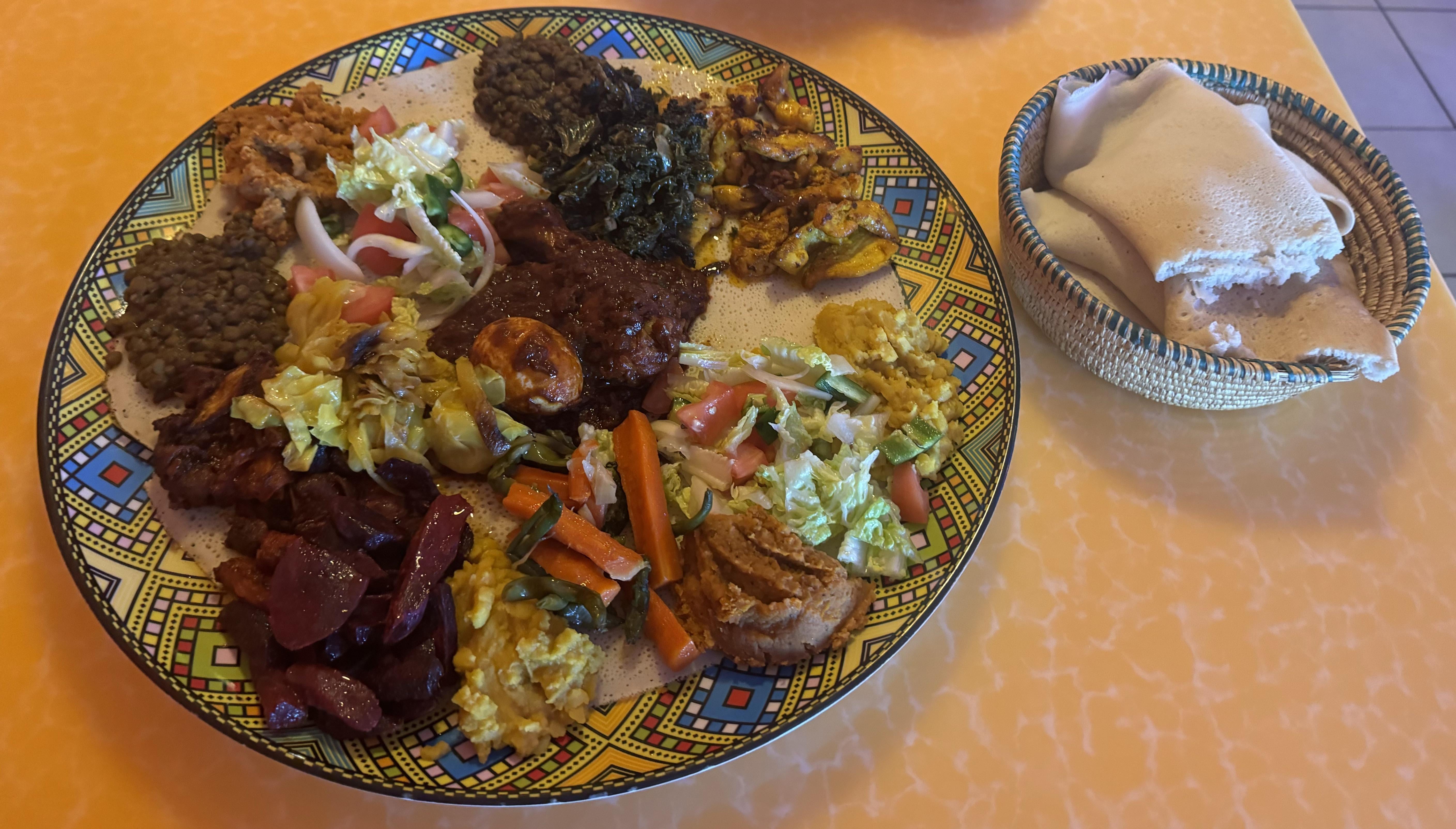 [i ate] an Ethiopian meat & veggie combo - Dining and Cooking