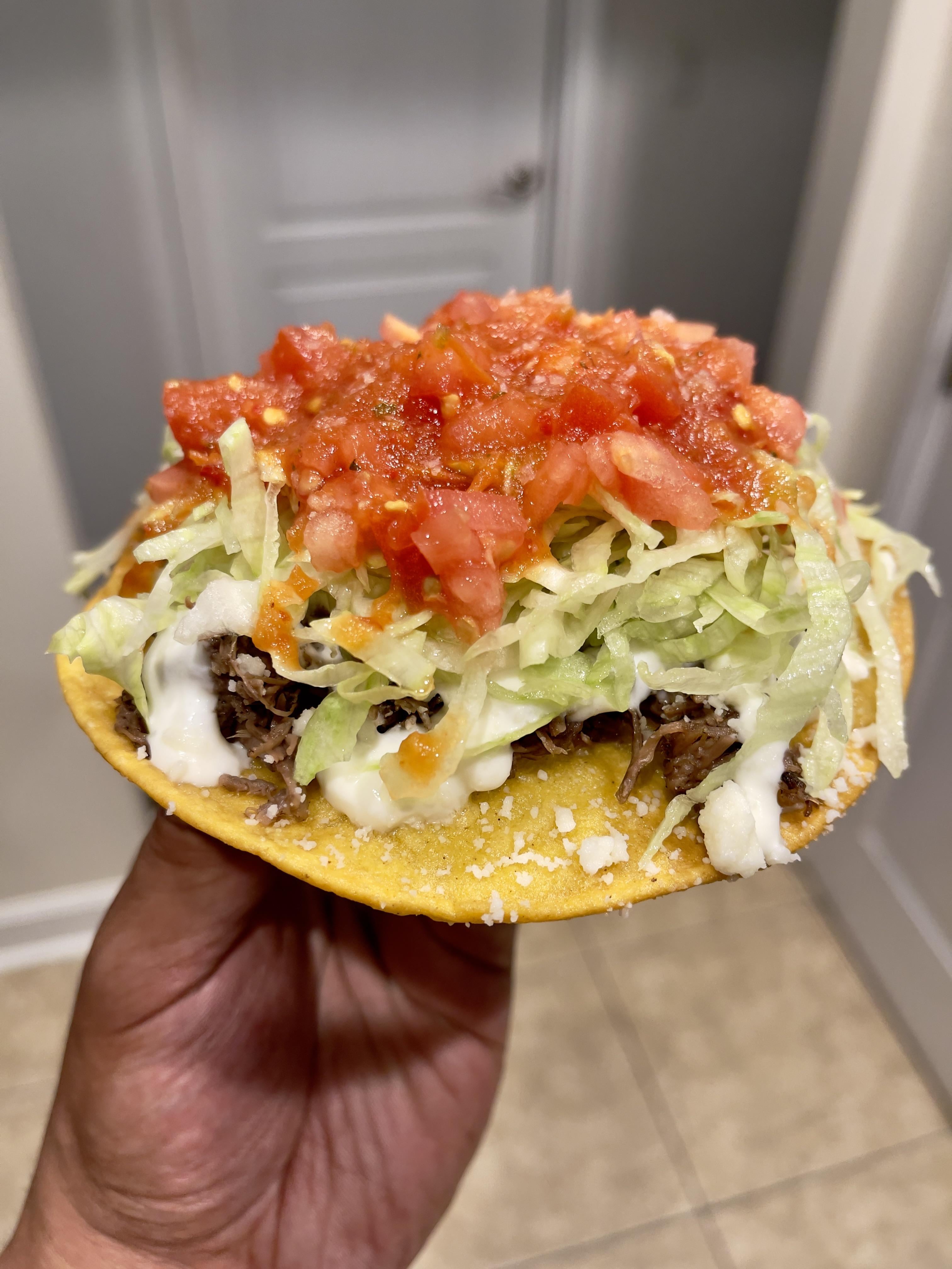 Beef cheek tostada - Dining and Cooking