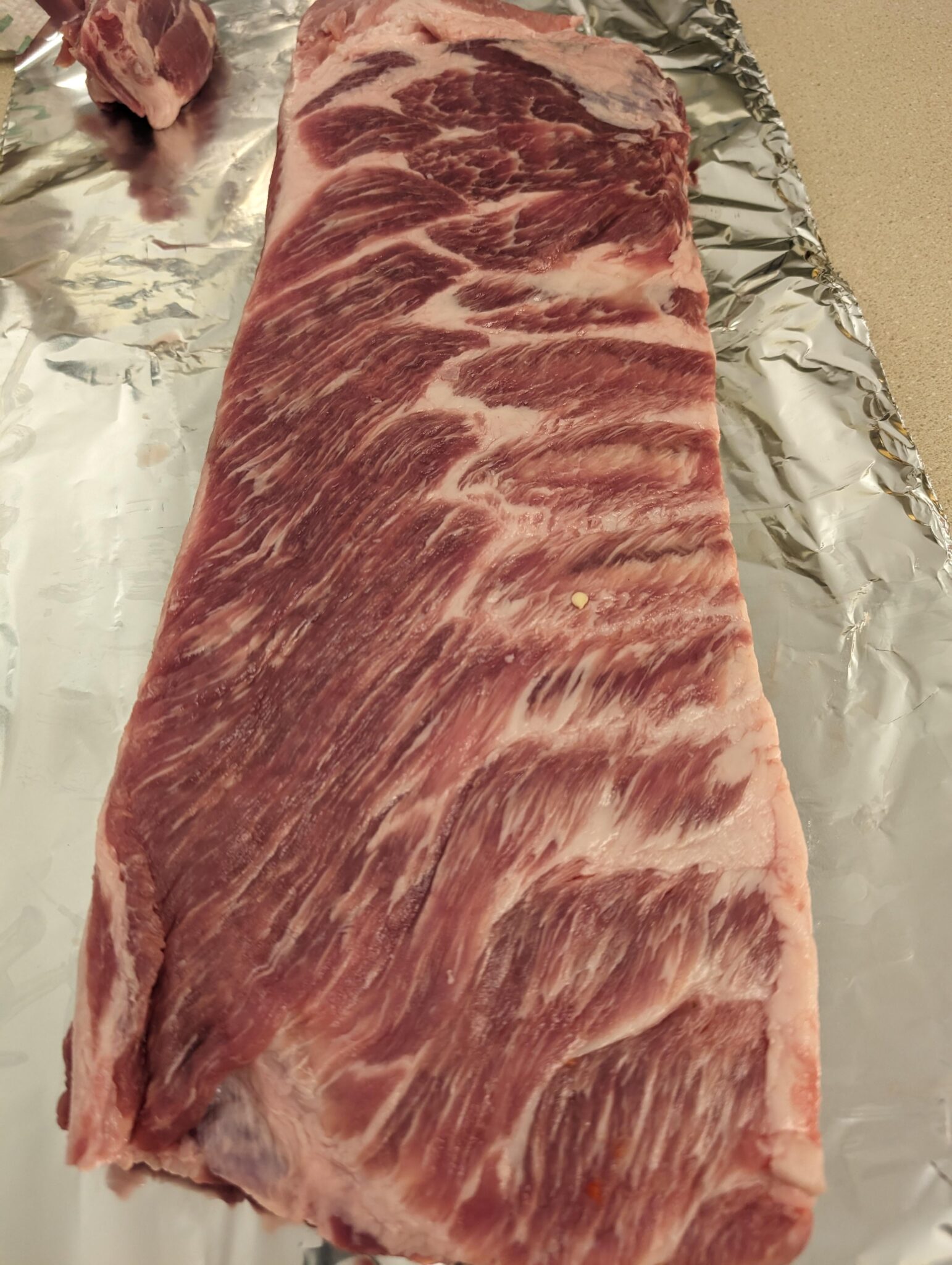 Think I got a good slab. Gonna try hot and fast method today! - Dining ...