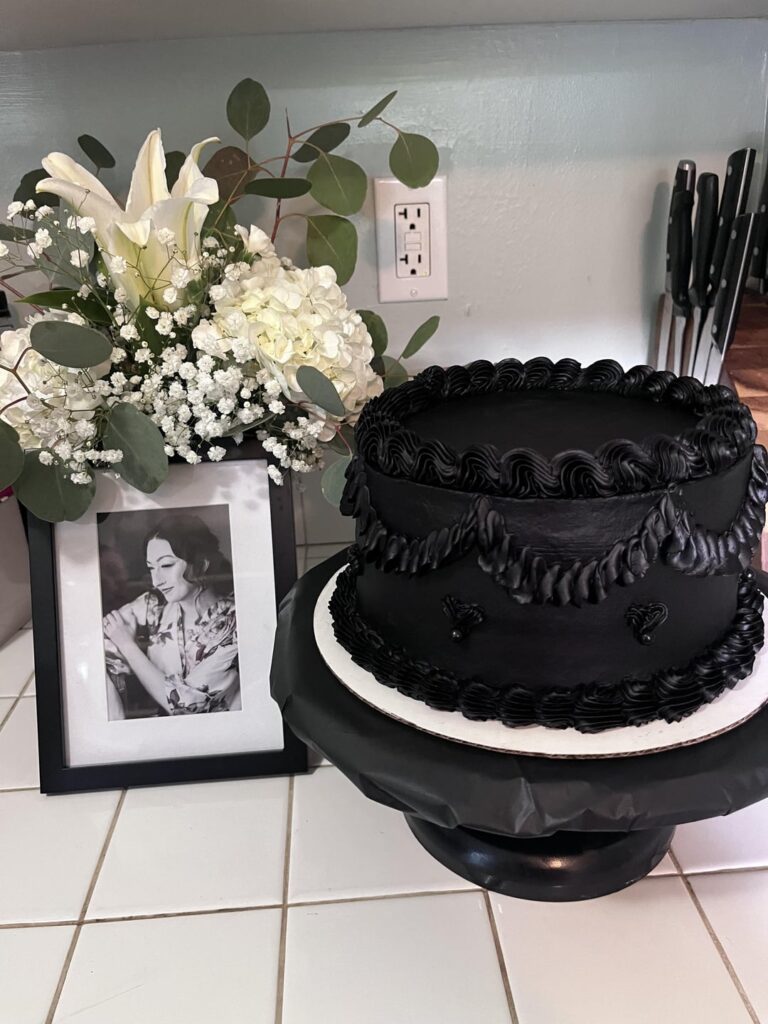 I had a funeral for my youth for my 30th birthday. I made an all black ...