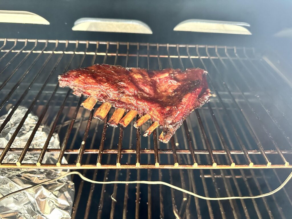 Wild boar ribs. I still managed to take a picture of the last piece ...
