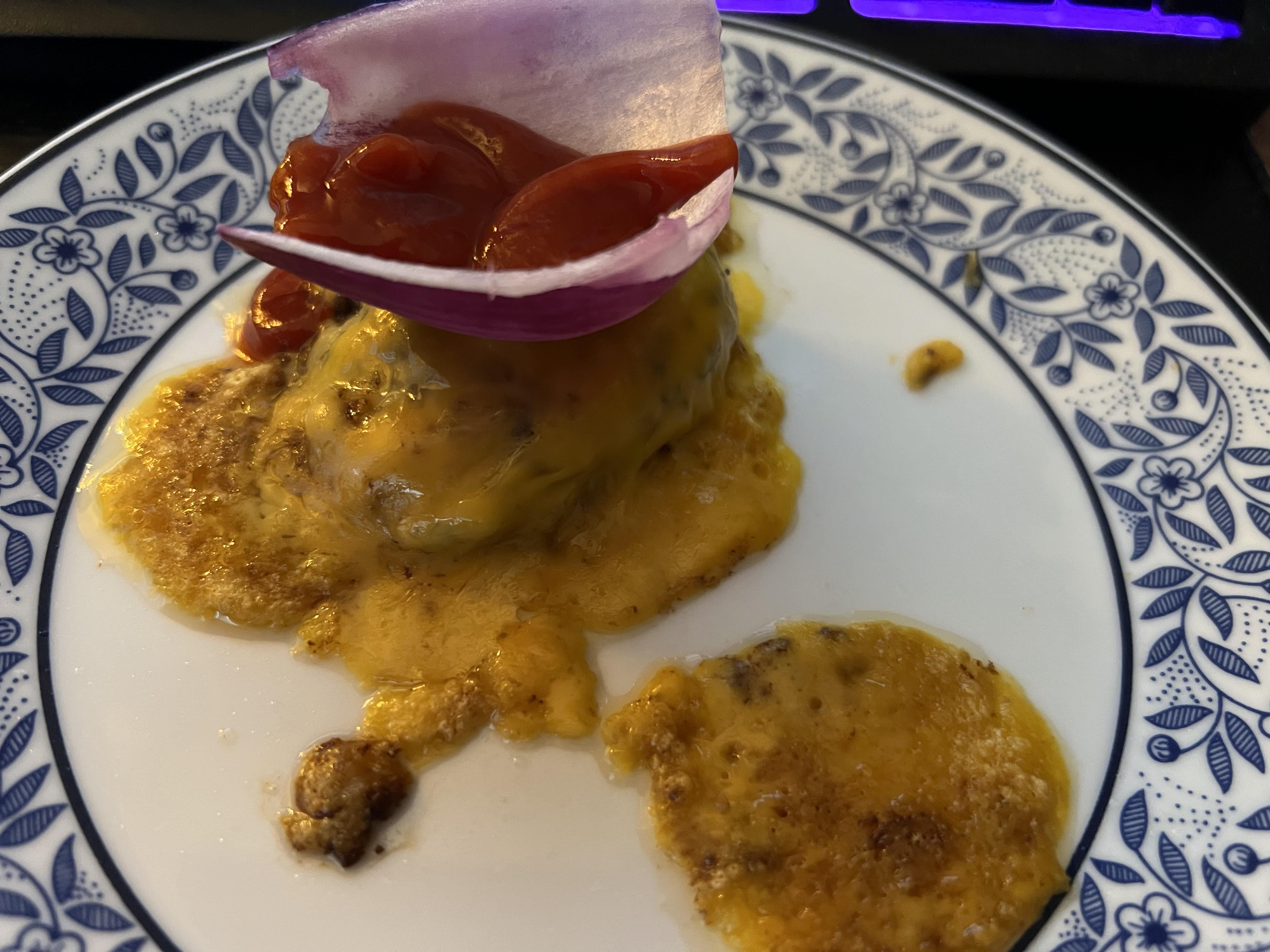 Late night bunless cheeseburger - Dining and Cooking