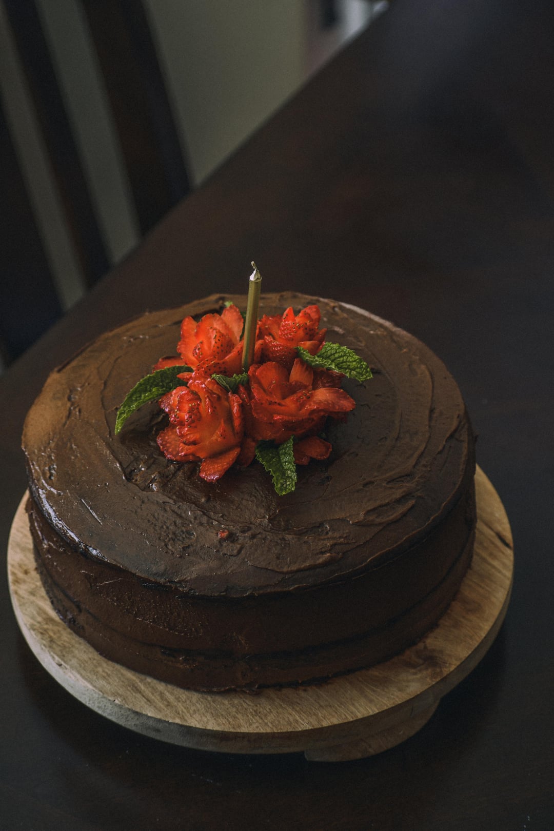 My first time baking and decorating a "proper" cake! Chocolate cake ...