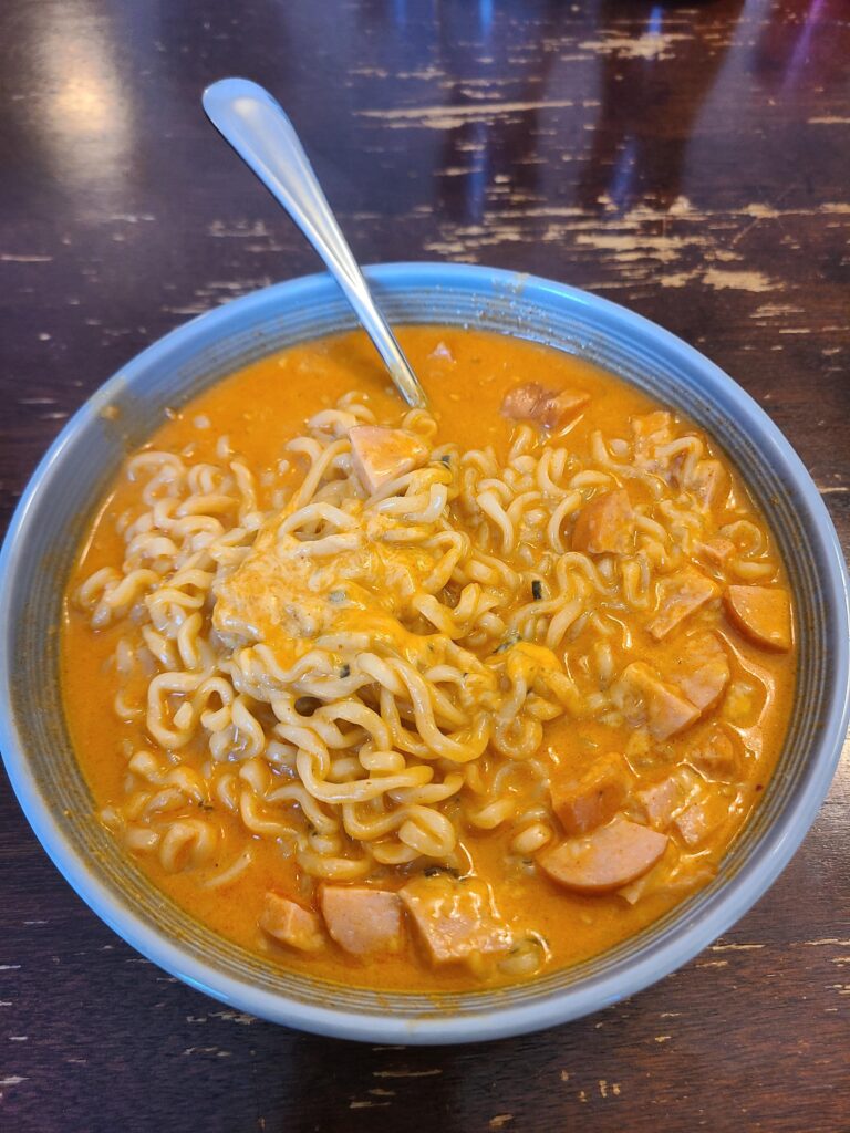 Doesnt look like much but i zazzed up buldak cheddar and made poor man ...