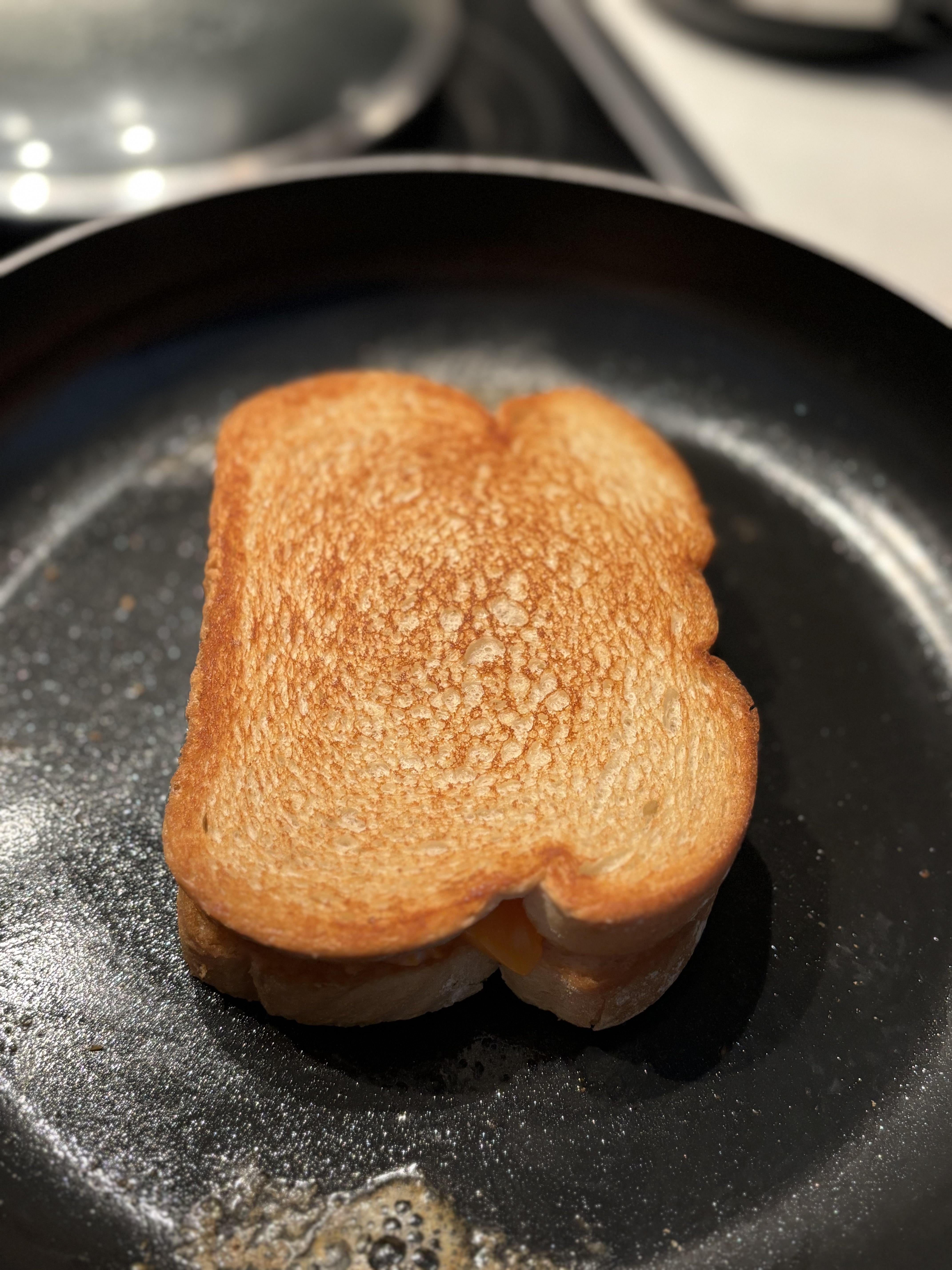 Got the perfect toast on my grilled cheese today - Dining and Cooking