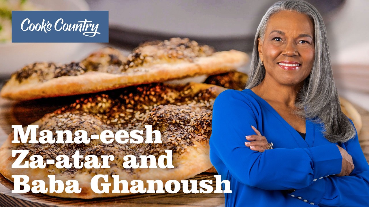How to Make Mana'eesh Za'atar (Za'atar Flatbread) & Baba Ghanoush ...