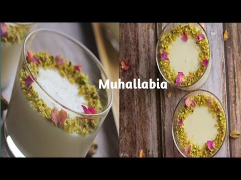 Muhallabia /Simple Milk Pudding /Muhallabieh , Mahallabia Arabic sweet ...