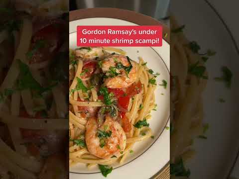 Gordon Ramsay's under 10 minute Shrimp Scampi! - Dining and Cooking