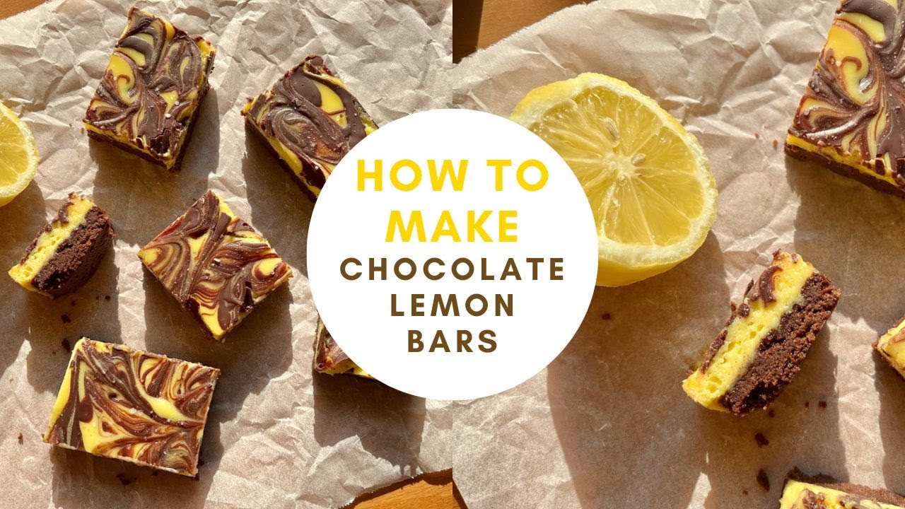 how to make marbled chocolate lemon bars - easy summer dessert recipe ...