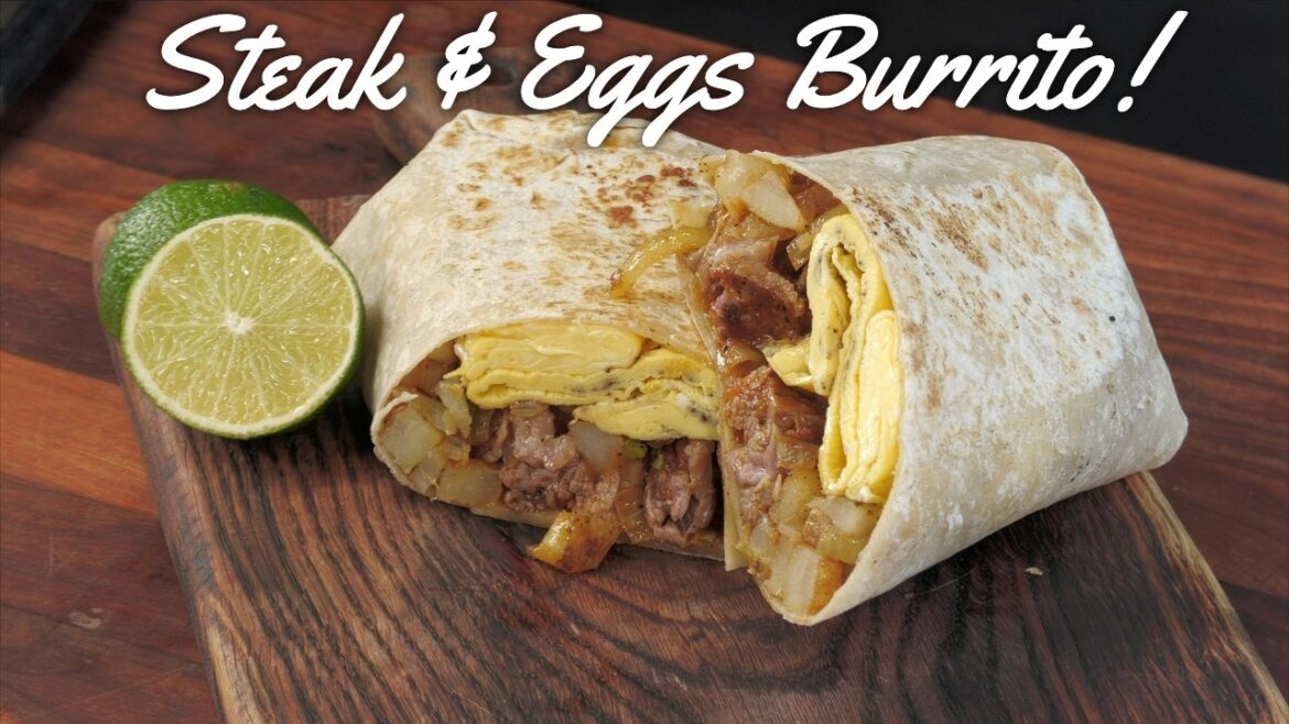 Ribeye Steak & Eggs Breakfast Burrito Recipe On The Wildfire Griddle ...