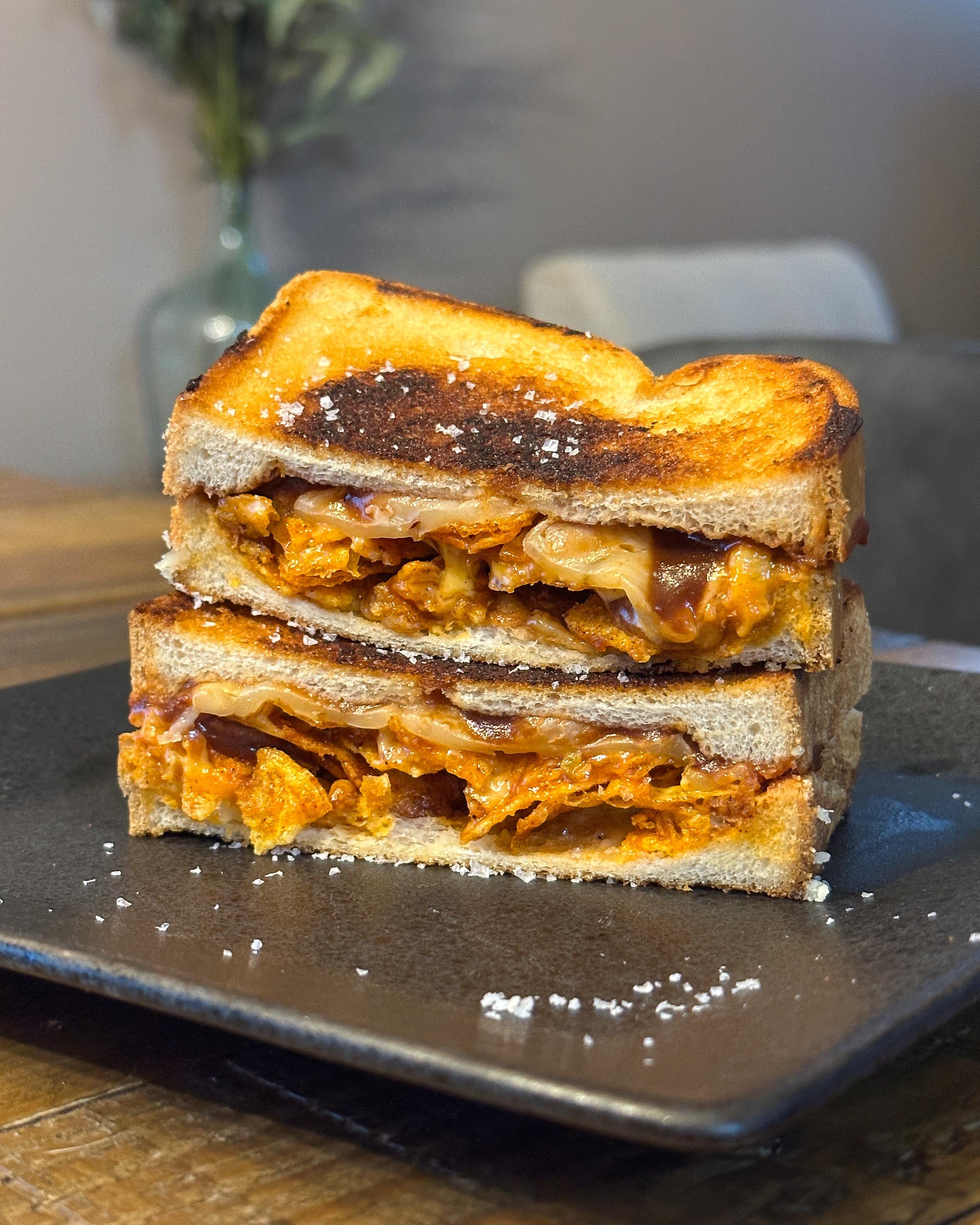 BBQ Potato Chip Grilled Cheese Sandwich - Dining and Cooking