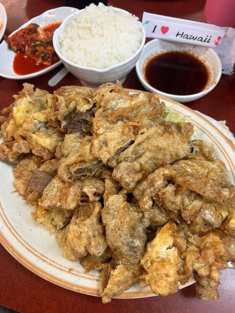 Meat jeon plate (Soegogi-jeon or Yukjeon?) from Kimchee restaurant 7 in ...