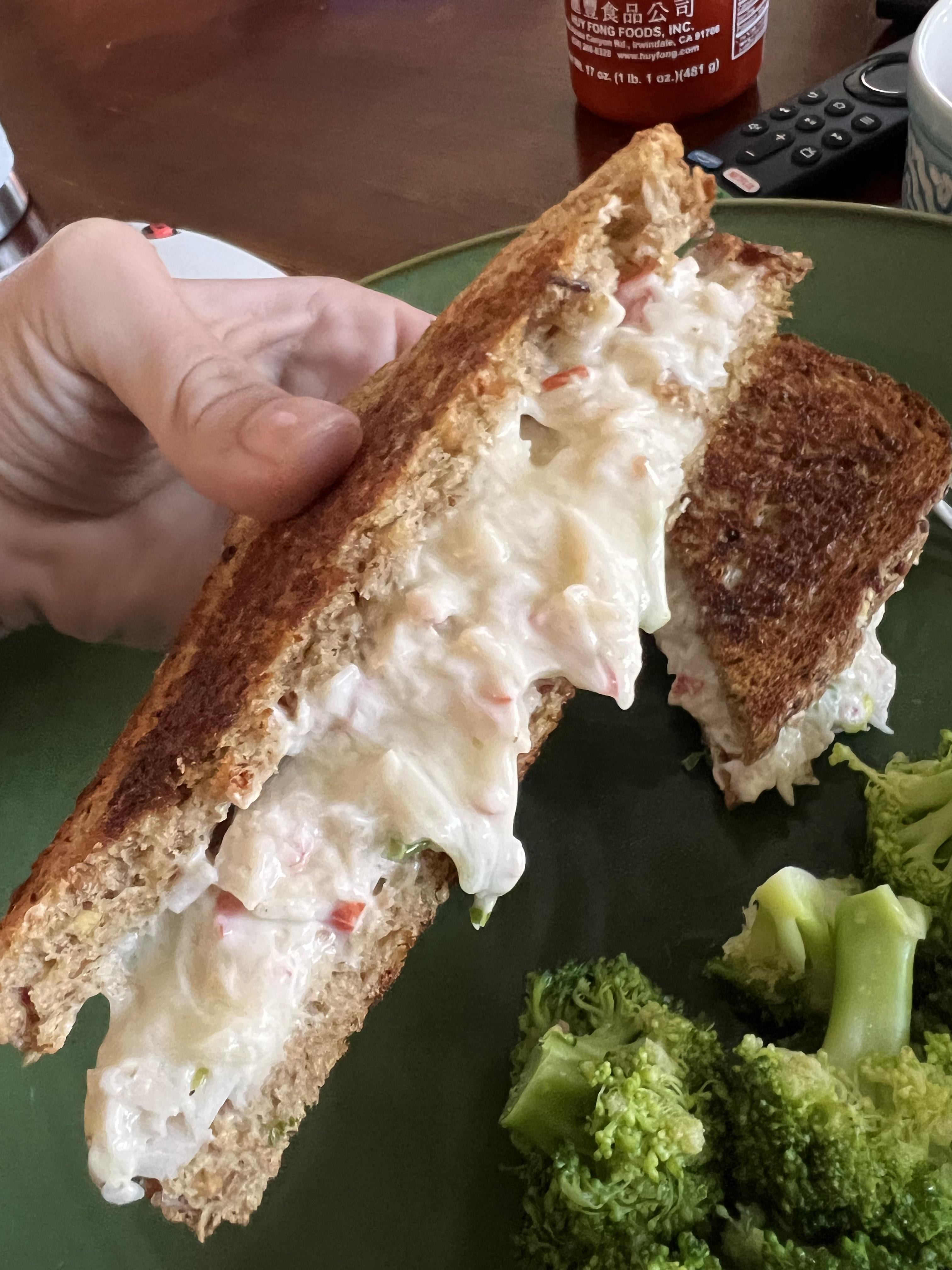 Crab raccoon grilled cheese - Dining and Cooking