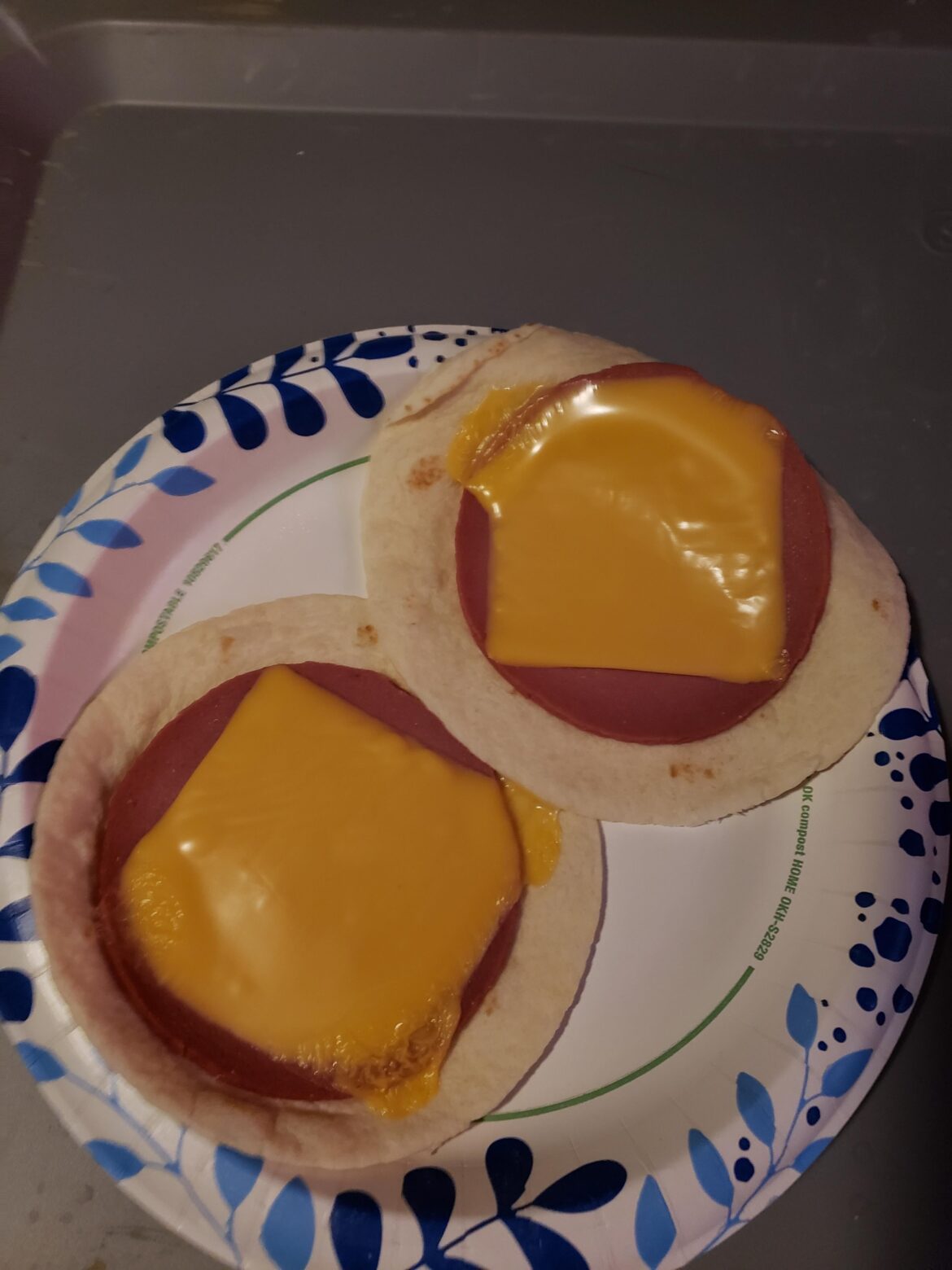 Bologna and American cheese tacos. - Dining and Cooking