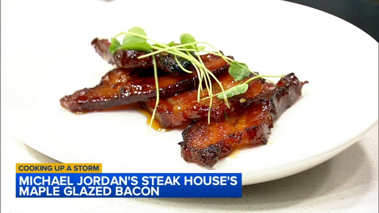 How to make the maple-glazed bacon at Michael Jordan's Steak House in ...