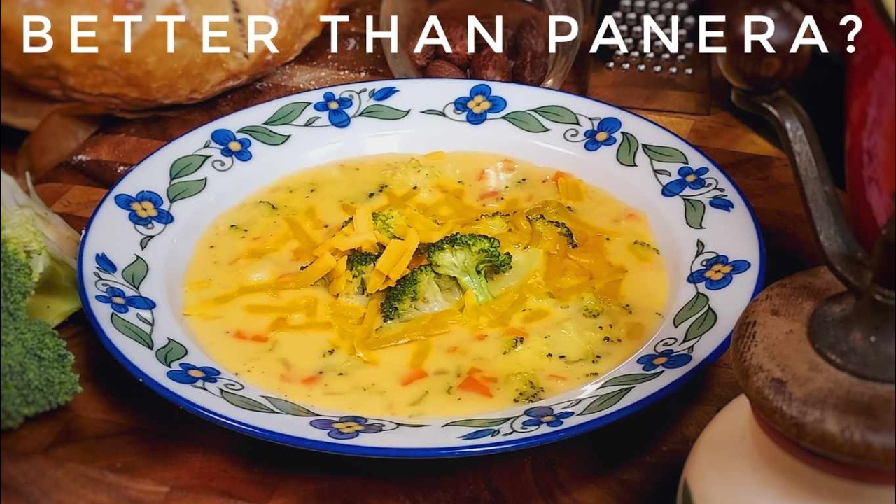 How to make Panera Style Creamy Broccoli Cheddar Soup from scratch ...