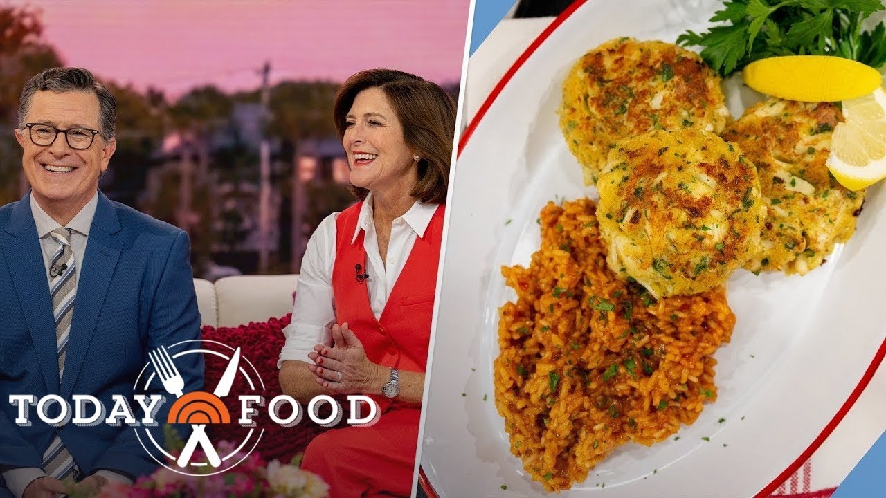Stephen and Evie Colbert share recipe for crab cakes and red rice ...