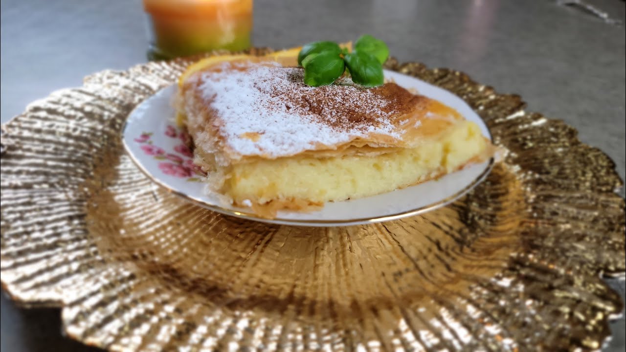 How to Make Authentic GREEK BOUGATSA Flaky Phyllo Pastry & Sweet ...