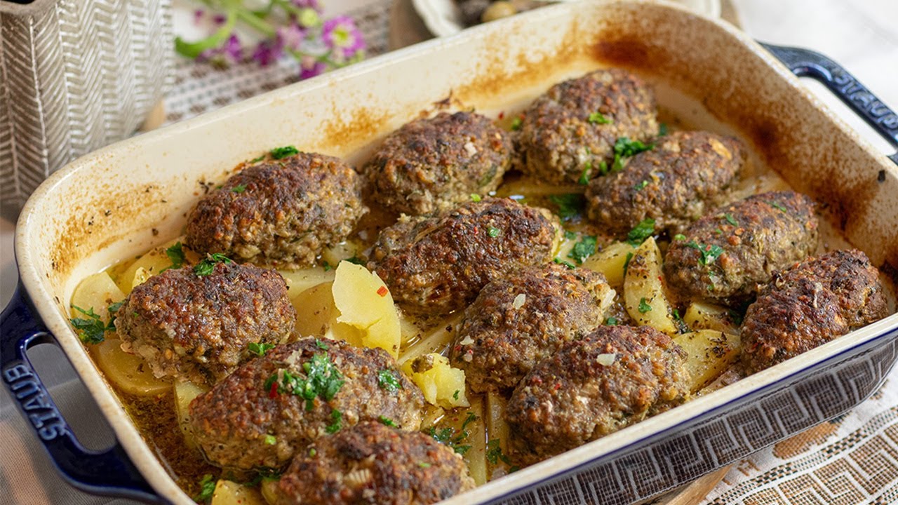 A Greek Classic One-Pan Dinner: Beeftekia me Patates Lemonates - Dining ...