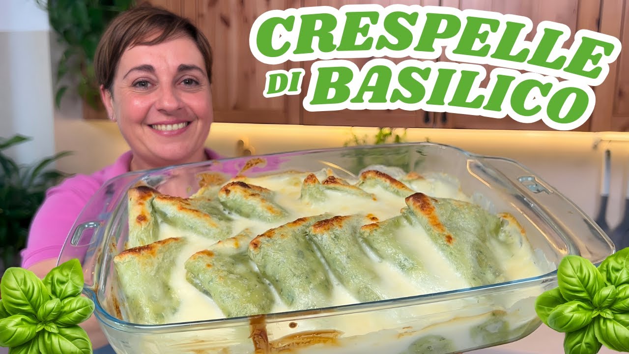 CRESPELLE DI BASILICO CON RICOTTA E LIMONE Ricetta Facile - Fatto in ...