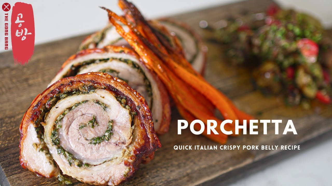 Quick Porchetta Recipe: Italian Crispy Pork Belly ROll! - Dining and ...