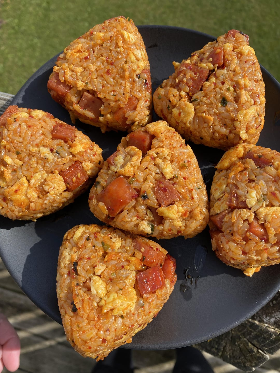 The last few days I made gochujang spam rice balls and spam and kimchi ...