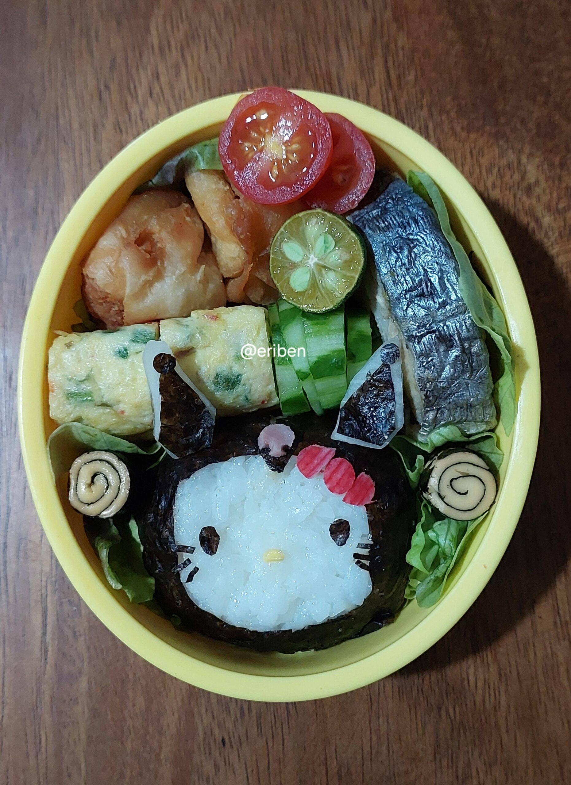 Hello Kitty (as Kuromi) Bento - Dining and Cooking