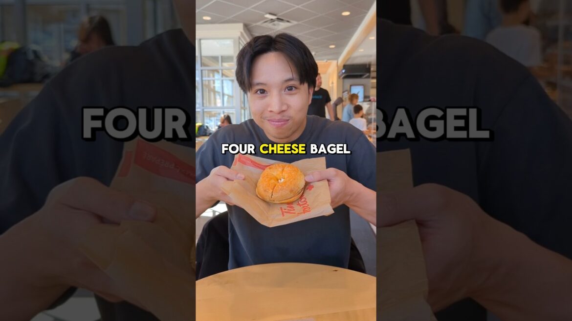 I Tried The Four Cheese Bagel With Cream Cheese At Tim Hortons In ...