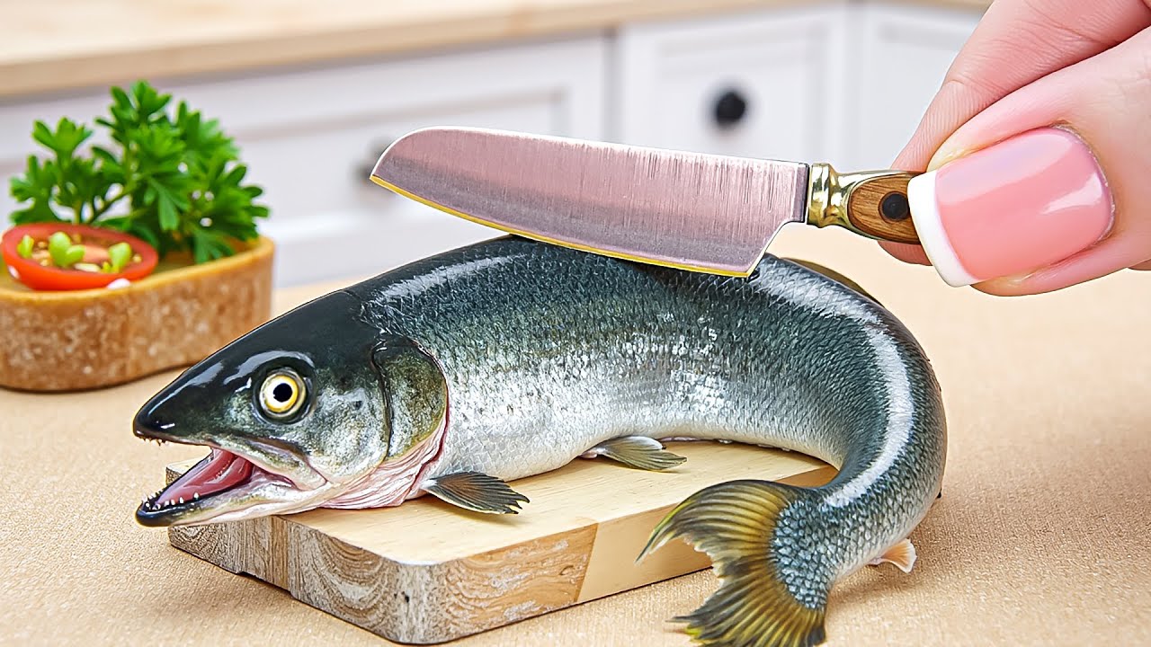 Miniature Honey Garlic Salmon with Butter Glaze! Quick ASMR Recipe in ...