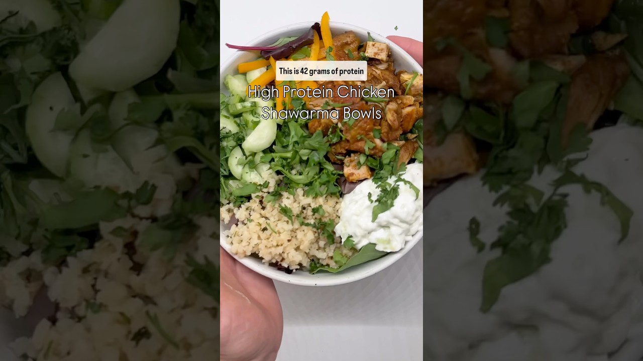 High Protein Chicken Shawarma Bowls - Dining and Cooking