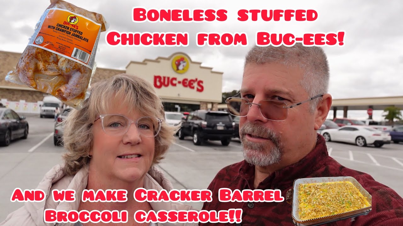 Buc-ee’s Stuffed Chicken & Cracker Barrel Broccoli Cheese Casserole ...