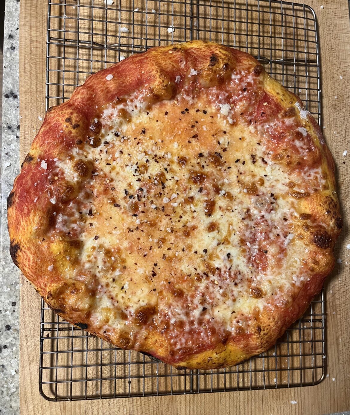 Working on shaping with a simple cheese pizza - Dining and Cooking