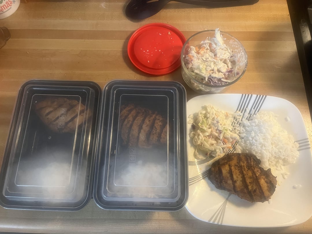 Peruvian Chicken with Slaw and White Rice - Dining and Cooking